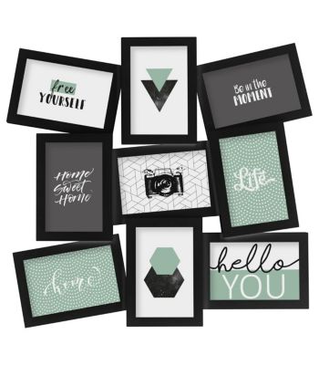 Cadre Pêle-mêle Multivues 9 Photos 46.5 x 49.5 cm | Castorama