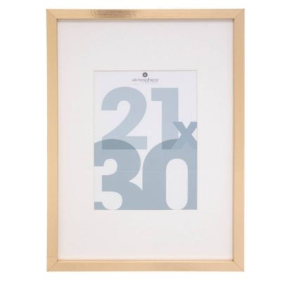 Cadre photo Manu - doré - bois 21x30 cm - Atmosphera