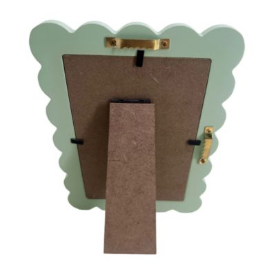 Cadre photo ondulé vert 10 x 15 cm Ornami