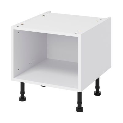 Caisson bas de cuisine GoodHome Caraway Blanc H. 51 cm x l. 50 cm ...