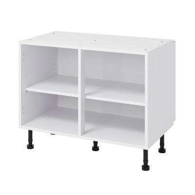Caisson bas de cuisine surbaissé GoodHome Caraway Blanc H. 72.6 cm x l ...