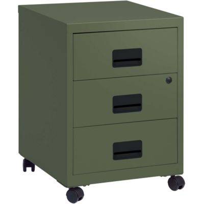 Caisson de rangement 3 tiroirs en acier sur roulettes | Castorama