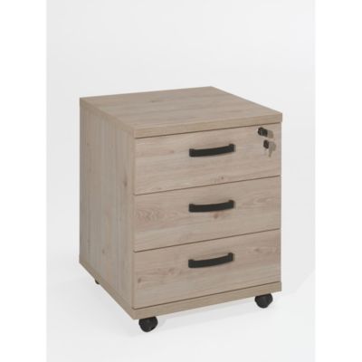 Caisson de rangement bureau 3 tiroirs coloris chêne clair . Collection ...