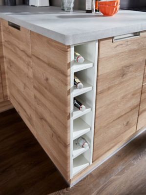 Caisson range bouteilles GoodHome Caraway Blanc H. 72 cm x l. 15 cm