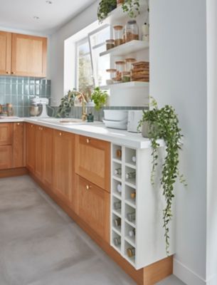 Caisson range bouteilles GoodHome Caraway Blanc H. 72 cm x l. 15 cm