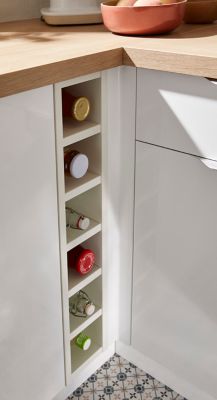 Caisson range bouteilles GoodHome Caraway Blanc H. 72 cm x l. 15 cm