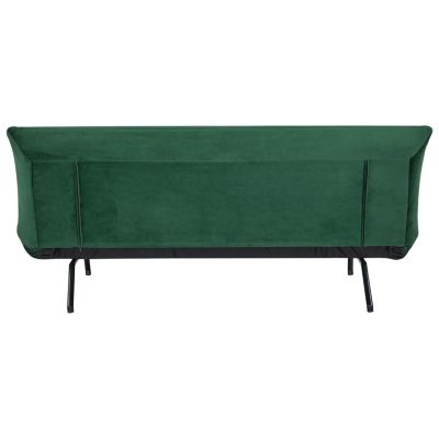 Canapé convertible 3 places en velours vert ANATOLE - HAPPY GARDEN