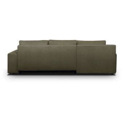 Canapé d'angle convertible AUCUNE INDIAN 5 places velours côtelé kaki ...