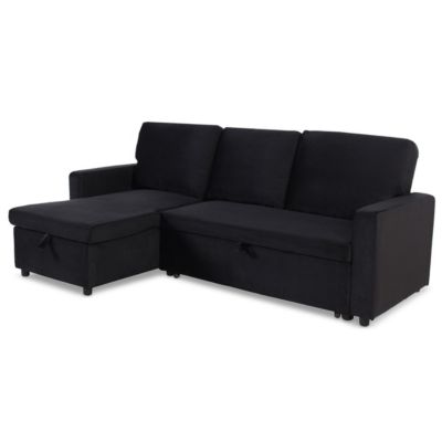 Canape D Angle Convertible Noirnull
