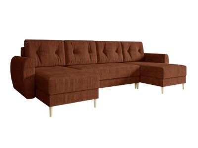 Canapé d'angle Memphis 140, Marron, Fonction de couchage, 307x139x95cm ...