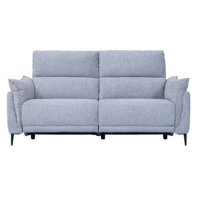 Canapé relax électrique Barcelona - 3 places - Tissu - Gris | Castorama