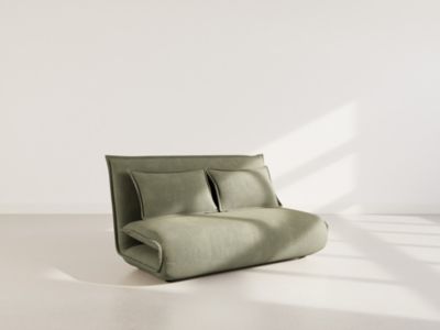 Candice - Banquette 2 places convertible clic-clac en velours côtelé ...