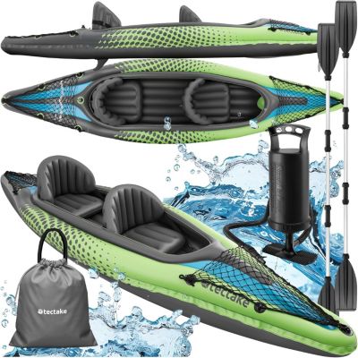 Canoë Kayak Gonflable 2 Places en PVC Robuste avec Pagaie Double Solide ...