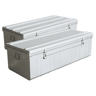 Cantine métal l.100/110 cm gris Snor (lot de 2) | Castorama