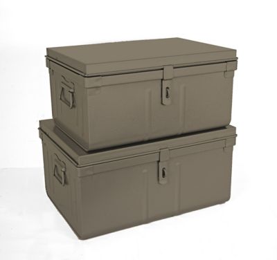 Cantine métal l.50/55 cm gris Snor (lot de 2) | Castorama