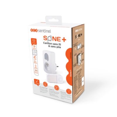 Carillon sans fil enfichable blanc Sone + Scs Sentinel