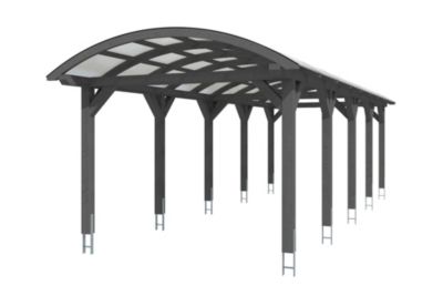 Carport SKAN HOLZ Franken 376x969cm, bois lamellé-collé, traitement ...