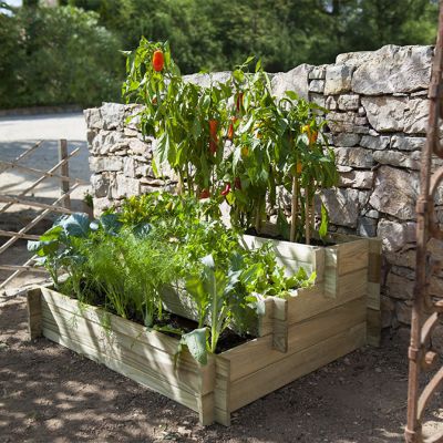Carré potager à étages Forest Style Nikole 100 x 75 x h.40 cm | Castorama