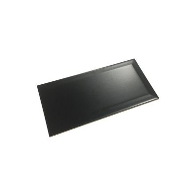 Carrelage mur métro parisien relief uni noir mate 10x20 cm METRO BLACK