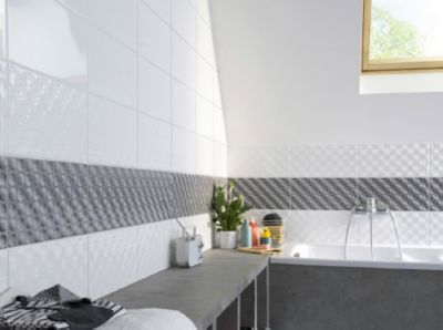 Carrelage mur mosaïque blanc 20 x 40 cm Brenta (vendu au carton)
