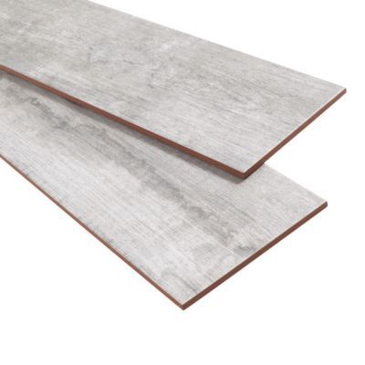 Carrelage sol et mur gris 17,5 x 50 cm Julyo