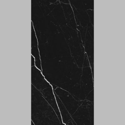 Carrelage sol et mur intérieur en grès cérame effet marbre noir mat L.122 x l.62 cm x ép.9 mm ...