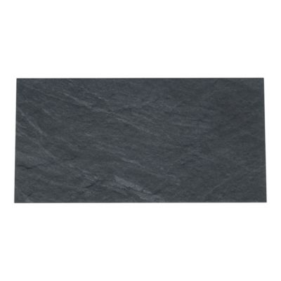 Carrelage sol extérieur anthracite effet ardoise L.61,3 x l.30,3 cm x ...