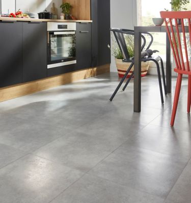Carrelage sol gris clair 42.6 x 42.6 cm Potosi