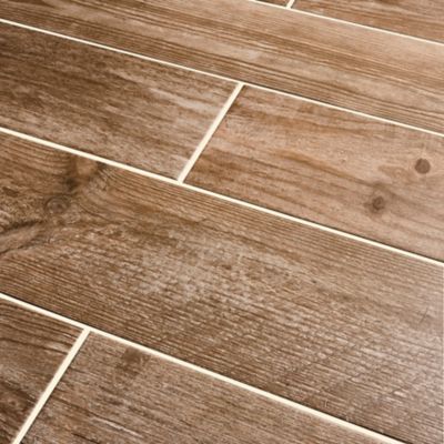 Carrelage sol marron 20 x 120 cm Cotage | Castorama