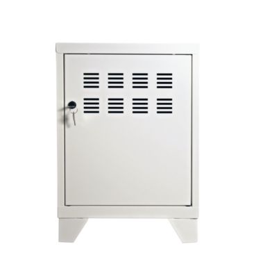 Casier de rangement en métal blanc Snor H. 57,5 x L. 40 x P. 40,5 cm ...