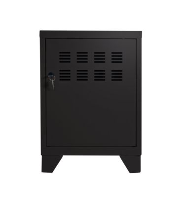Casier de rangement en métal noir Snor H. 57,5 x L. 40 x P. 40,5 cm