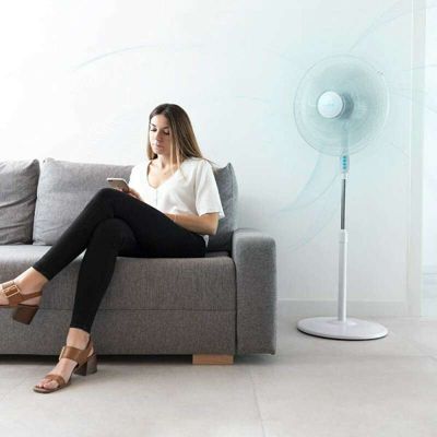 Cecotec ventilateur sur pied 70 W 3 vitesses blanc fixe