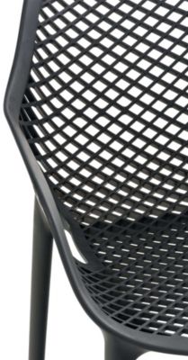 Chaise clp en polypropylene empilable non pliable exterieur H. 81 cm gris