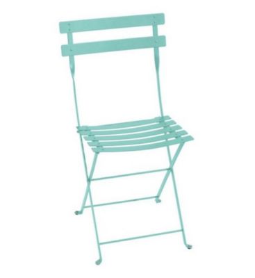 Chaise de jardin en métal Fermob Bistro bleu lagune