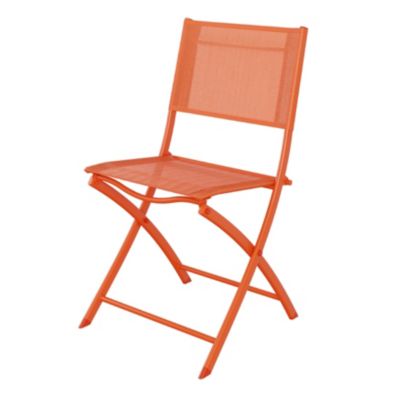 Chaise de jardin pliante GoodHome Saba en polyester et PVC - Coloris ...