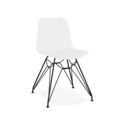 Chaise Design "Spider" 83cm Blanc & Noir