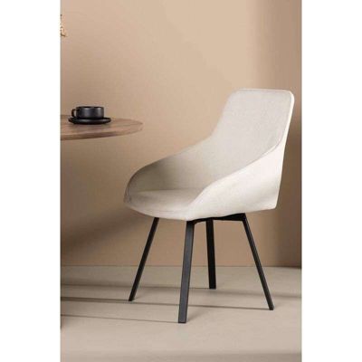 Chaise ebuy24 en metal non empilable non pliable H. 88 cm interieur beige