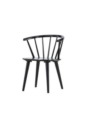 Chaise ebuy24 interieur non empilable non pliable H. 76 cm en bois noir