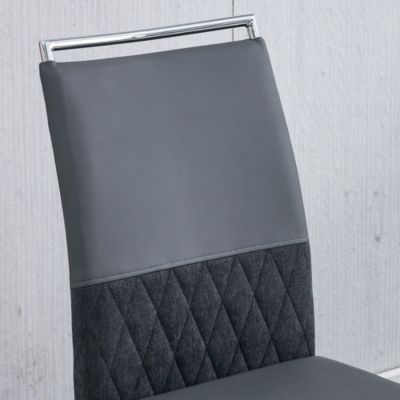 Chaise hauteur d assise 45 cm en metal assise rembourree et dossier PU ...