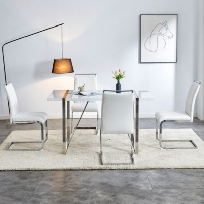 Chaise hauteur d assise 45 cm en metal avec assise rembourree et ...