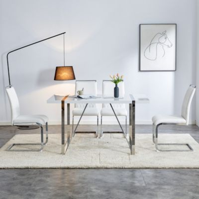 Chaise hauteur d assise 45 cm en metal avec assise rembourree et ...