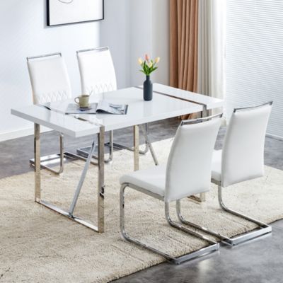 Chaise hauteur d assise 45 cm en metal avec assise rembourree et ...