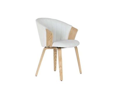 Chaise home esprit H. 79 cm non pliable interieur en bois blanc