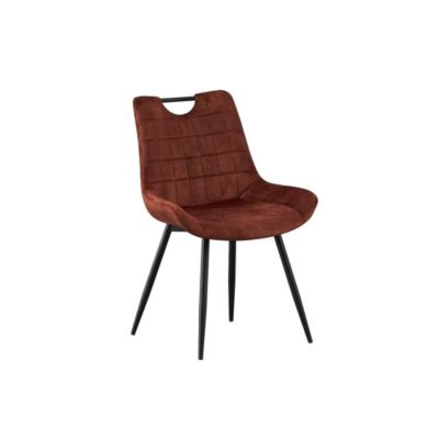 Chaise NINO Velours Rouille H84 x L56 x P62.5 cm Style design