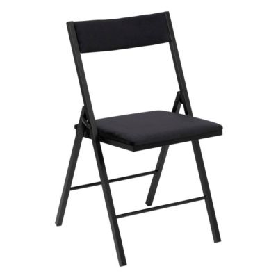 Chaise pliante velours noir - Gris foncé- 5five | Castorama