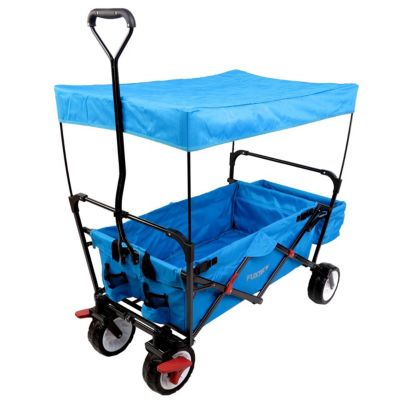 Chariot de jardin pliable Bleu - FUXTEC Wild Cruiser - transport charge ...
