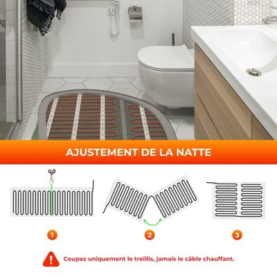 Chauffage au sol électrique WARMON CLASSIC LIGHT 100 W/m² + Thermostat ...