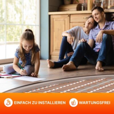 Chauffage au sol électrique WARMON ULTRA 200 W/m² + Thermostat TS 100 ...
