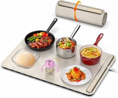 Chauffe-plat flexible en silicone crème Réchauffe rapide