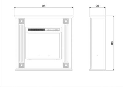 Cheminée électrique Dimplex Optiflame Balance 1400W